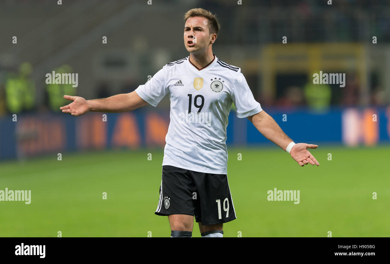 Milan, Italy. 15th Nov, 2016. Germany's Mario Goetze in action during ...