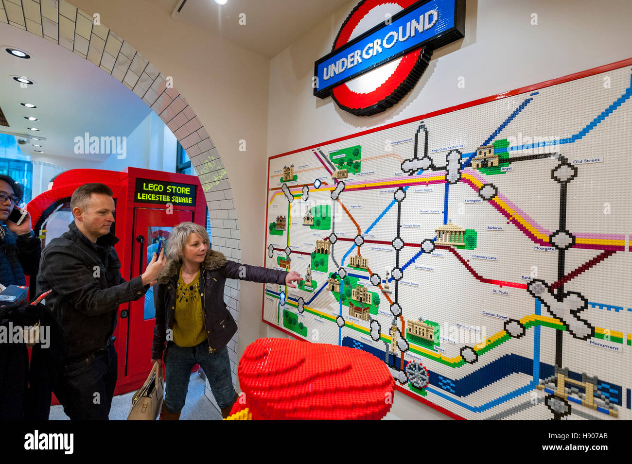 London, UK 17 November 2016. The world's largest Lego store is opened ...