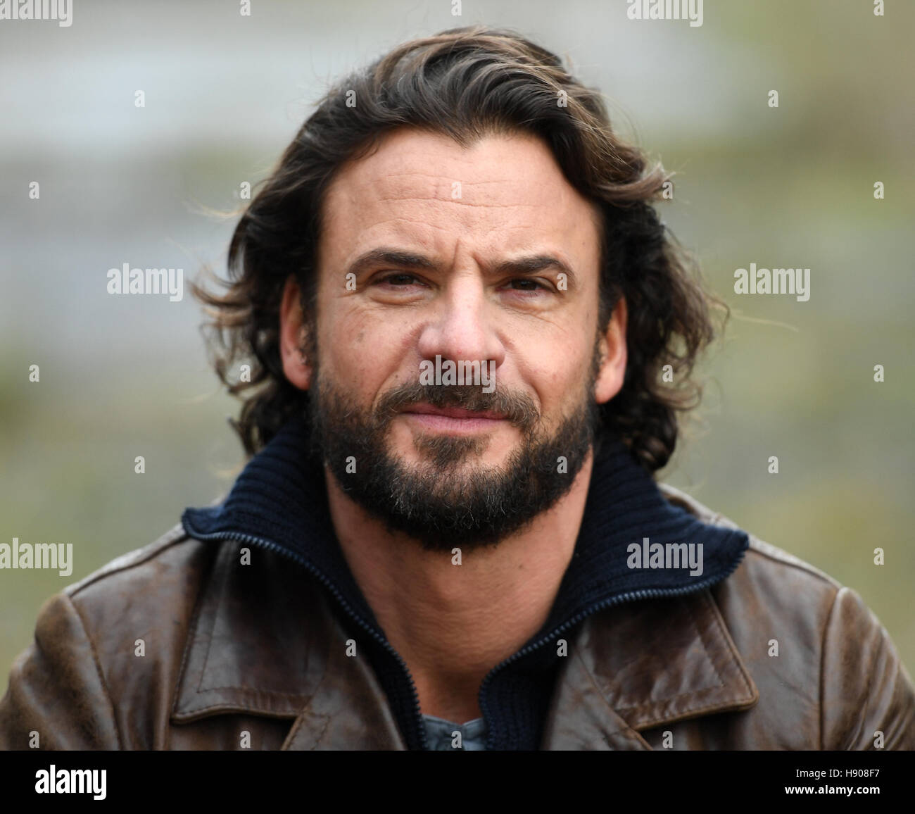 Actor Stephan Luca sits on the set for the ARD crime show 'Zorn' in the ...