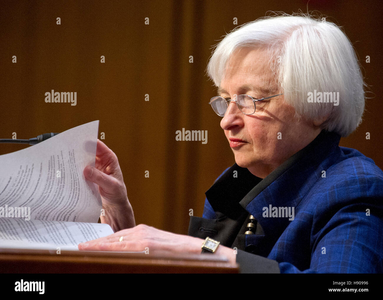 Washington DC, USA. 17th Nov, 2016. Janet L. Yellen, Chair, Board of ...