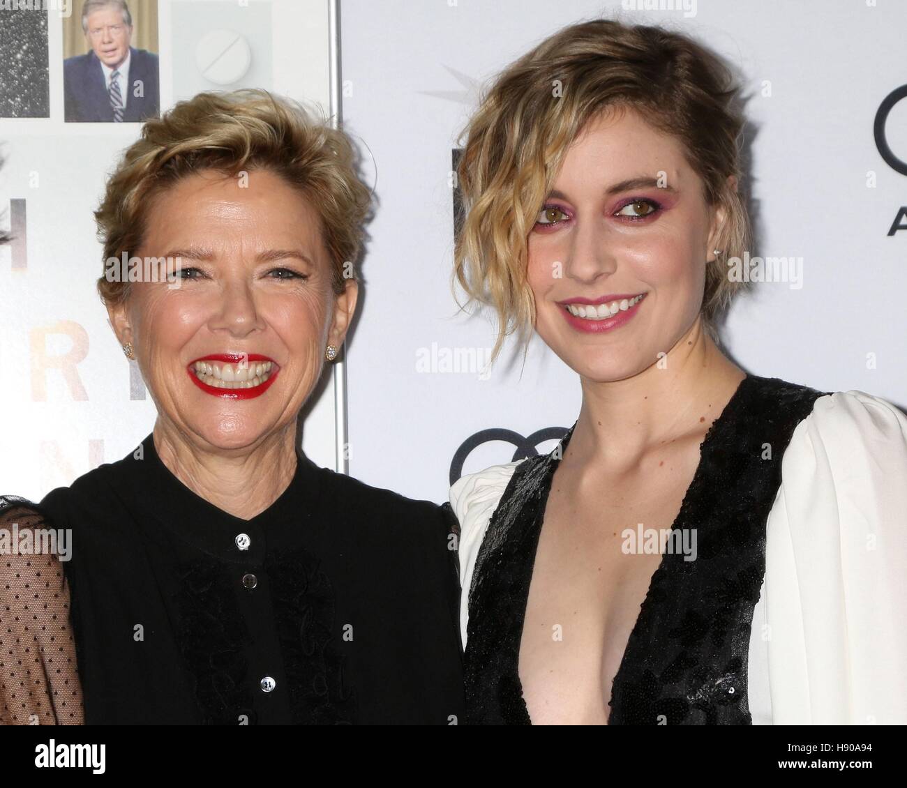 Los Angeles, CA, USA. 16th Nov, 2016. Greta Gerwig, Annette Bening at ...