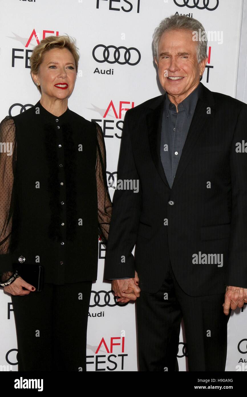 Los Angeles, CA, USA. 16th Nov, 2016. Annette Bening, Warren Beatty at ...