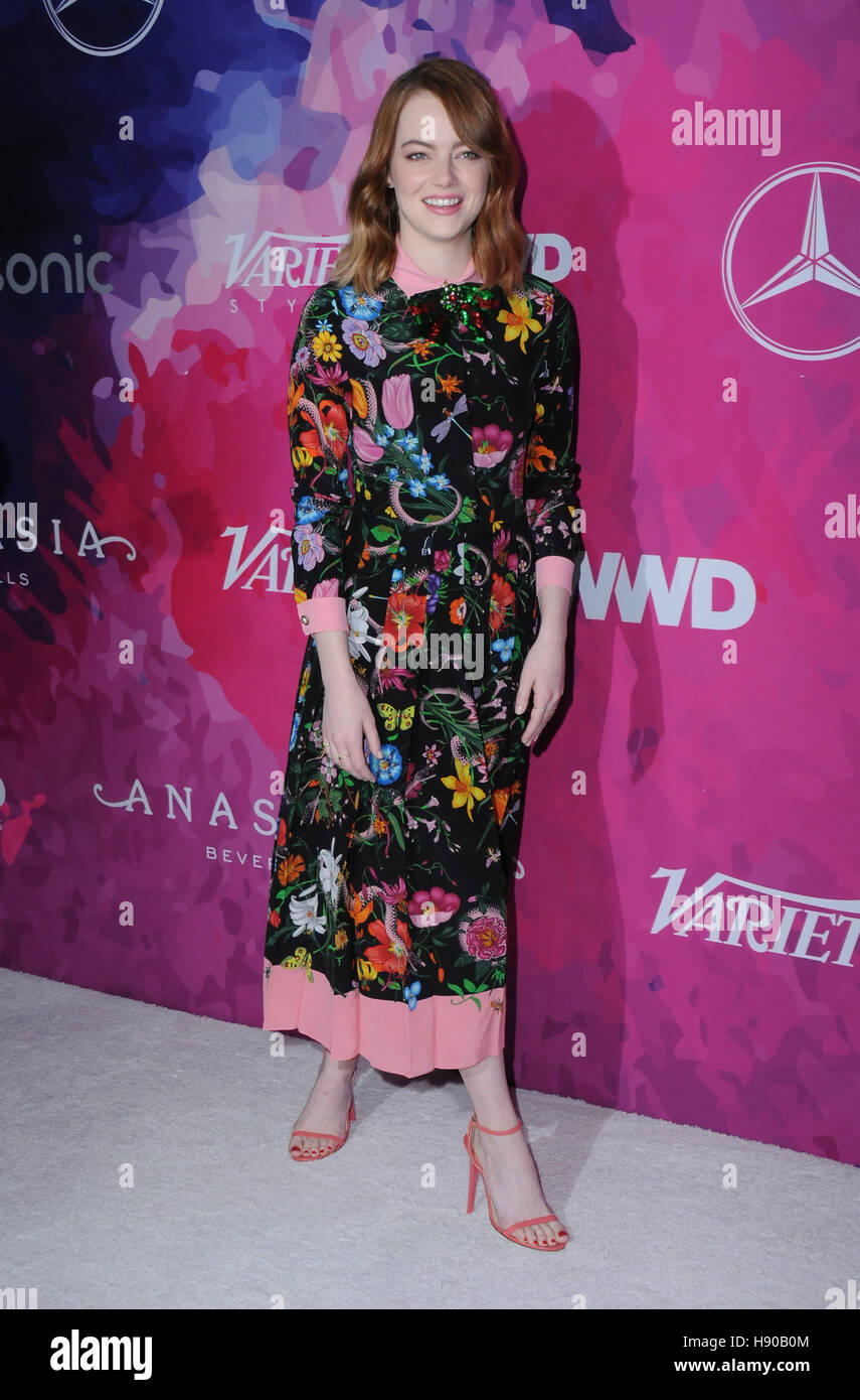 West Hollywood, CA, USA. 17th Nov, 2016. Emma Stone. Variety and WWD ...
