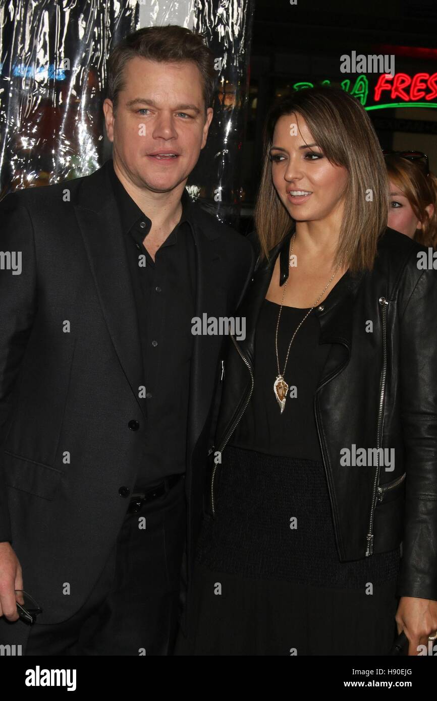 Los Angeles, CA, USA. 9th Jan, 2017. Matt Damon, Luciana Barroso at ...