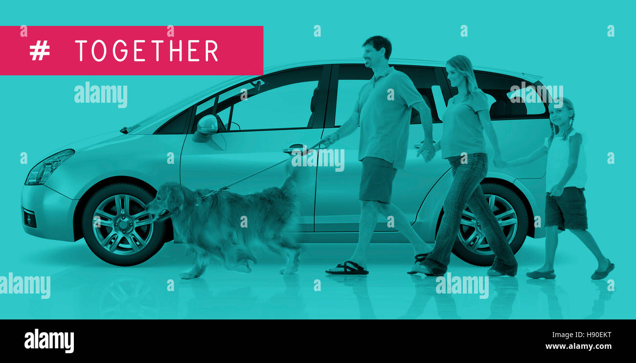 Multi Purpose Vehicle Car Family Lifestyle Concept Stock Photo - Alamy