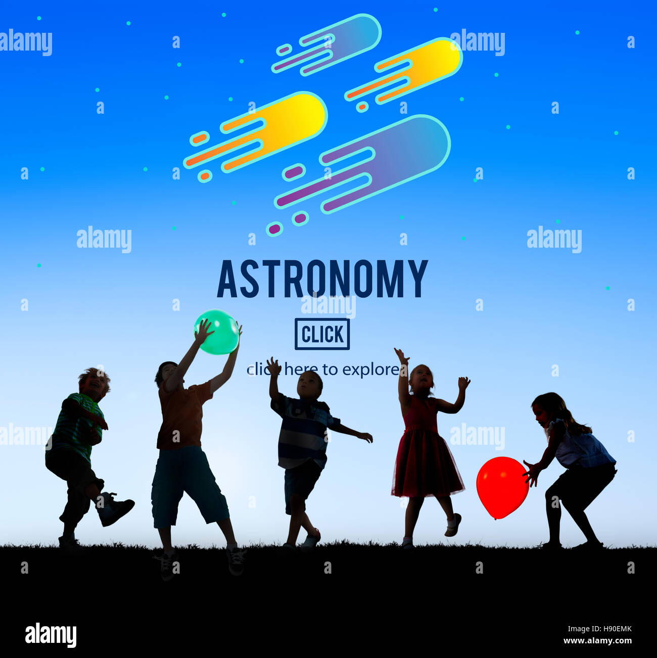 Astronomy Science Solar System Astrology Shooting Star Concept Stock ...