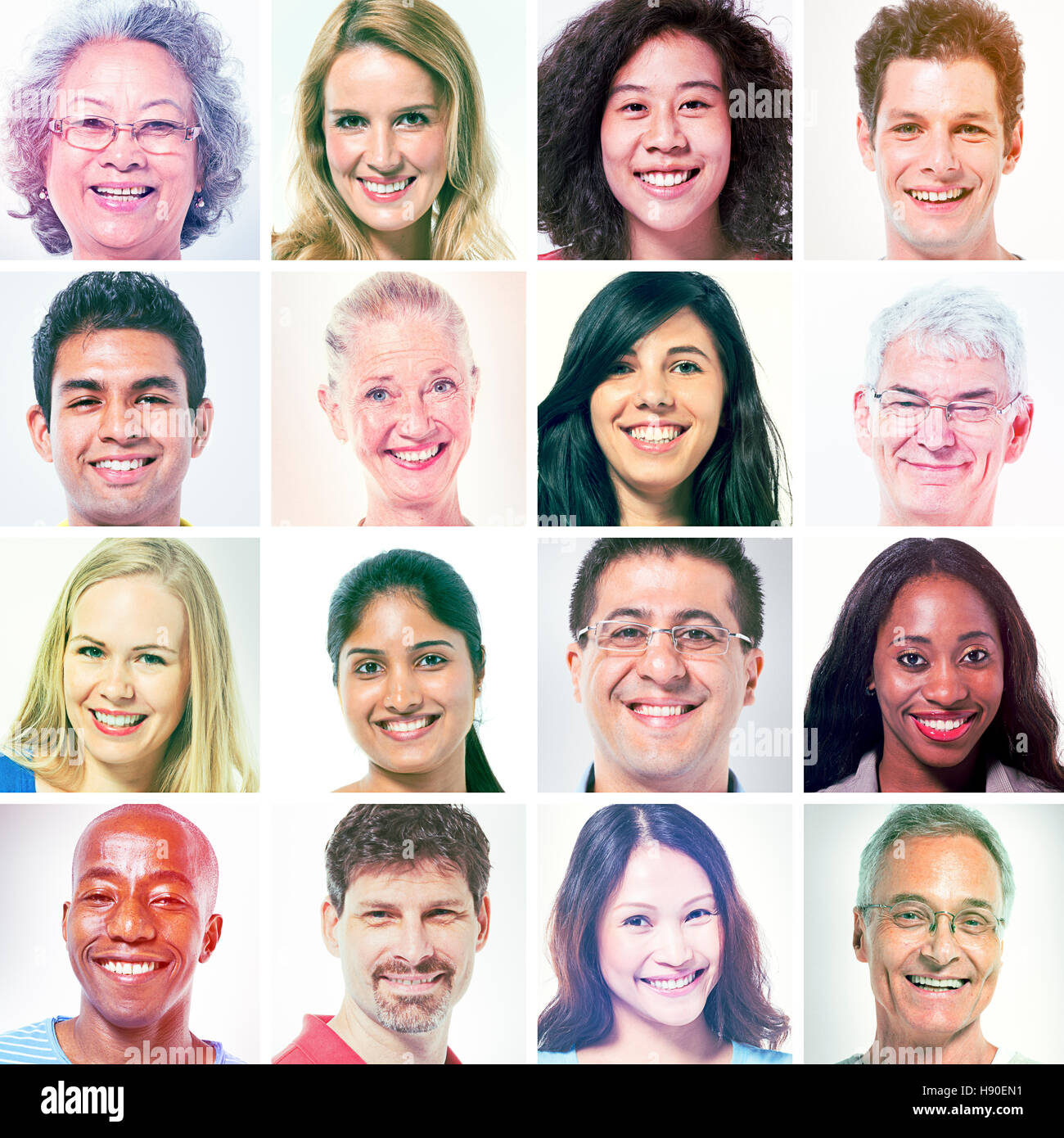 Diverse People Happiness Friendship Portrait Concept Stock Photo - Alamy