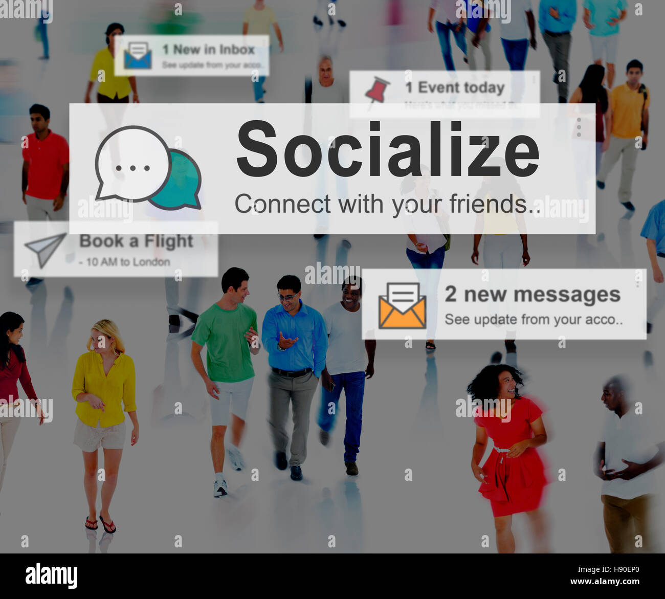 Socialize Community Society Relationship Socialization Concept Stock ...