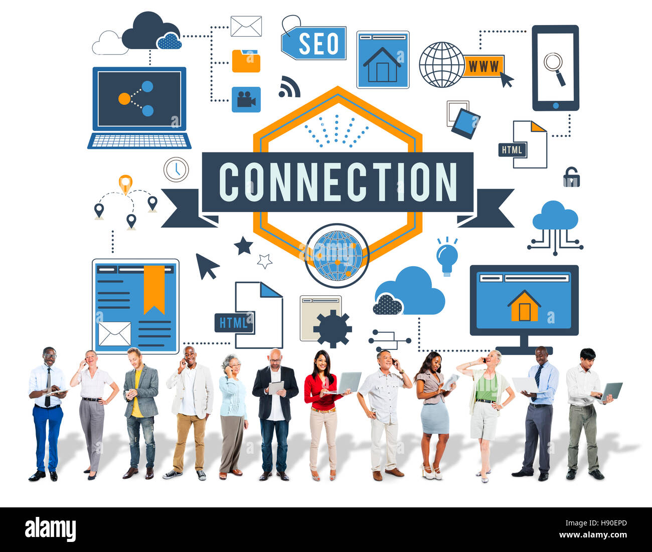 Connection Networking Online Internet Concept Stock Photo - Alamy