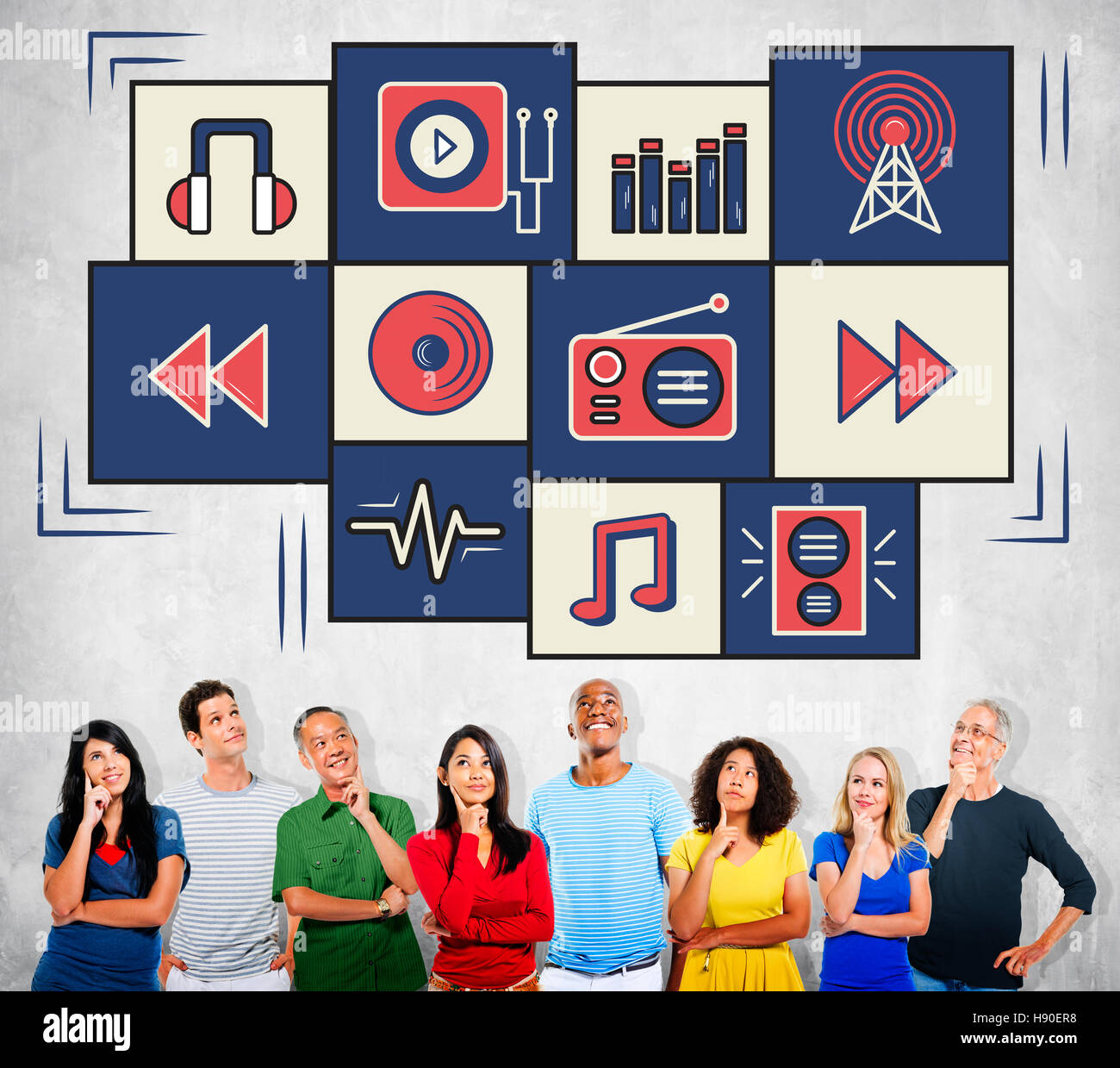 Multimedia Application Gadget Entertainment Concept Stock Photo - Alamy