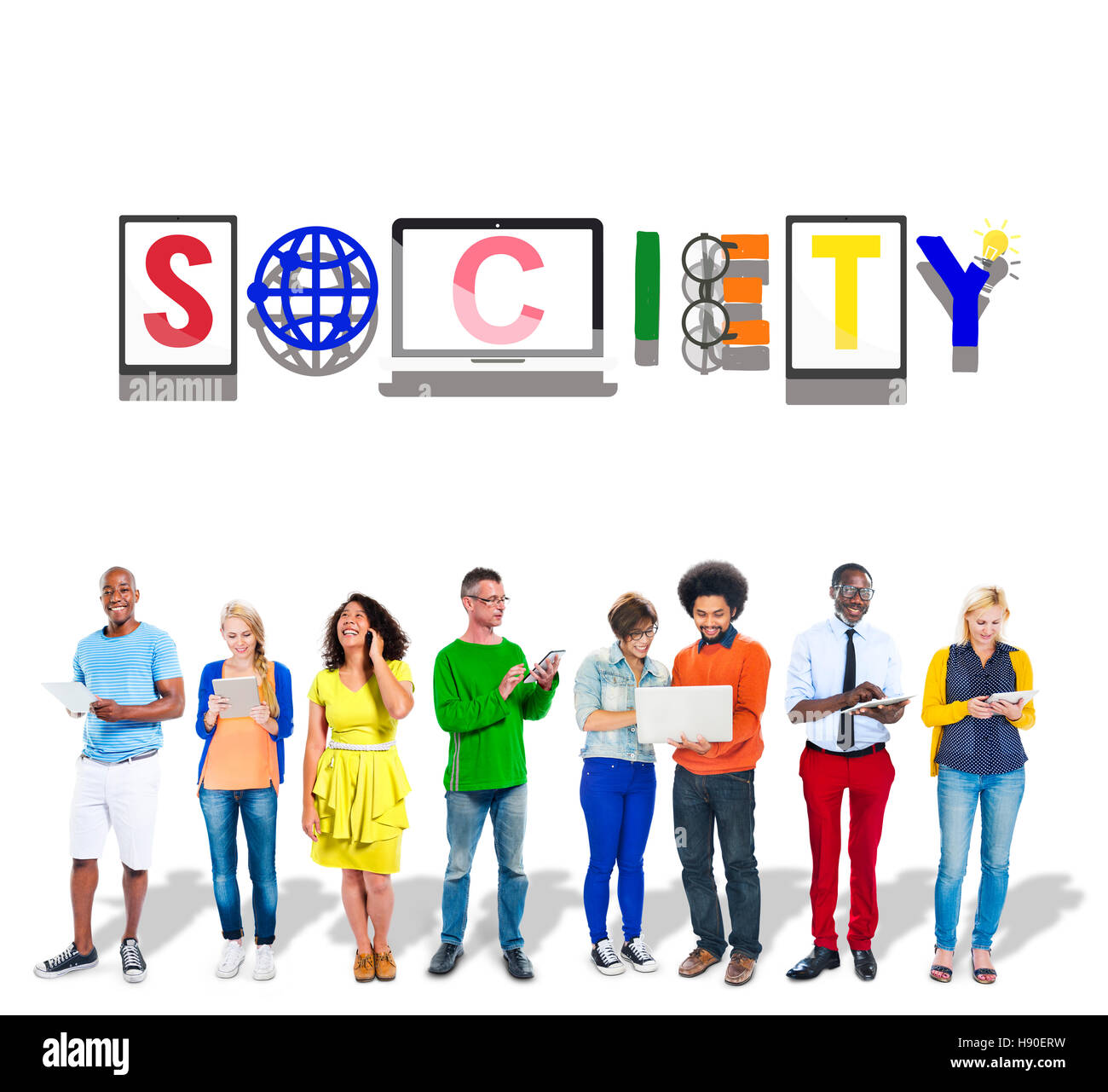 Society Connection Global Community Unity Citizen Concept Stock Photo ...