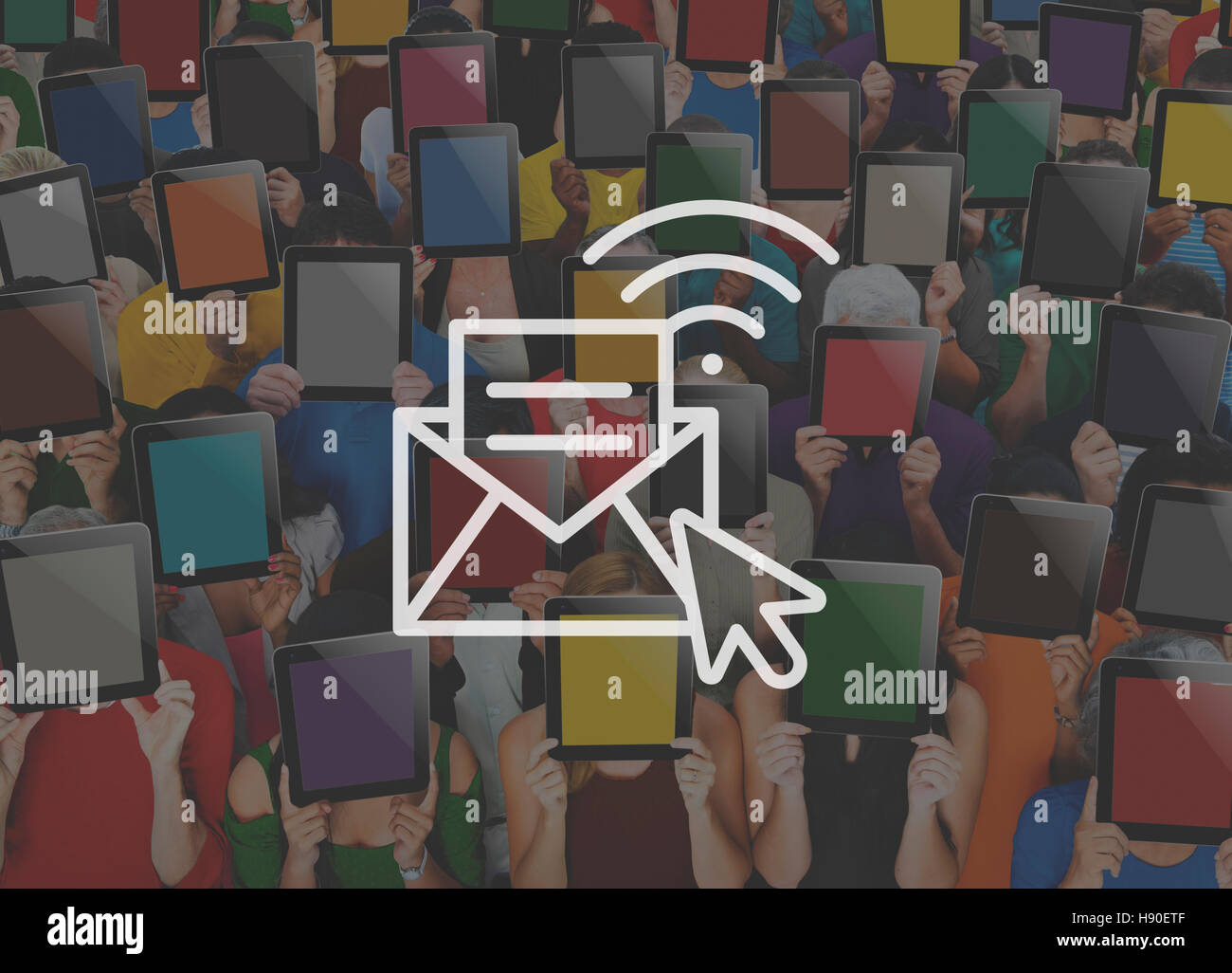 Communication Online Messaging Hotspot Network Concept Stock Photo - Alamy