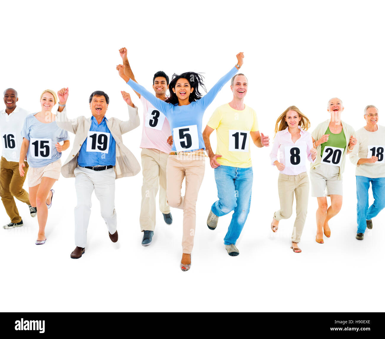 Winning Race Compettition Collaboration Teamwork Concept Stock Photo ...