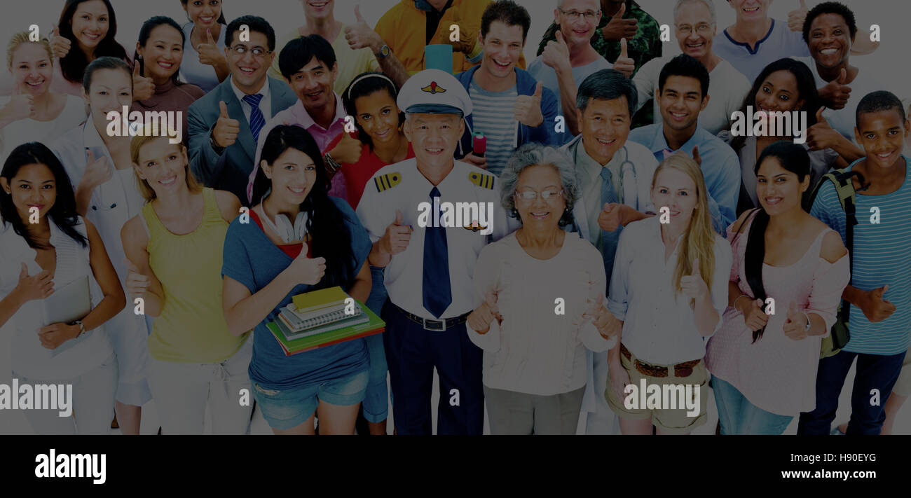 Large Group of People Community Variation Concept Stock Photo - Alamy