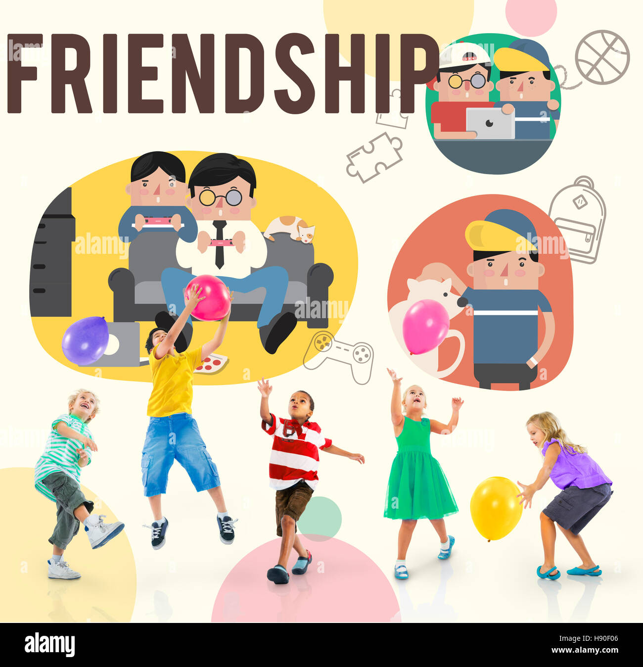 Friendship Friends Relationship Hobby Concept Stock Photo - Alamy
