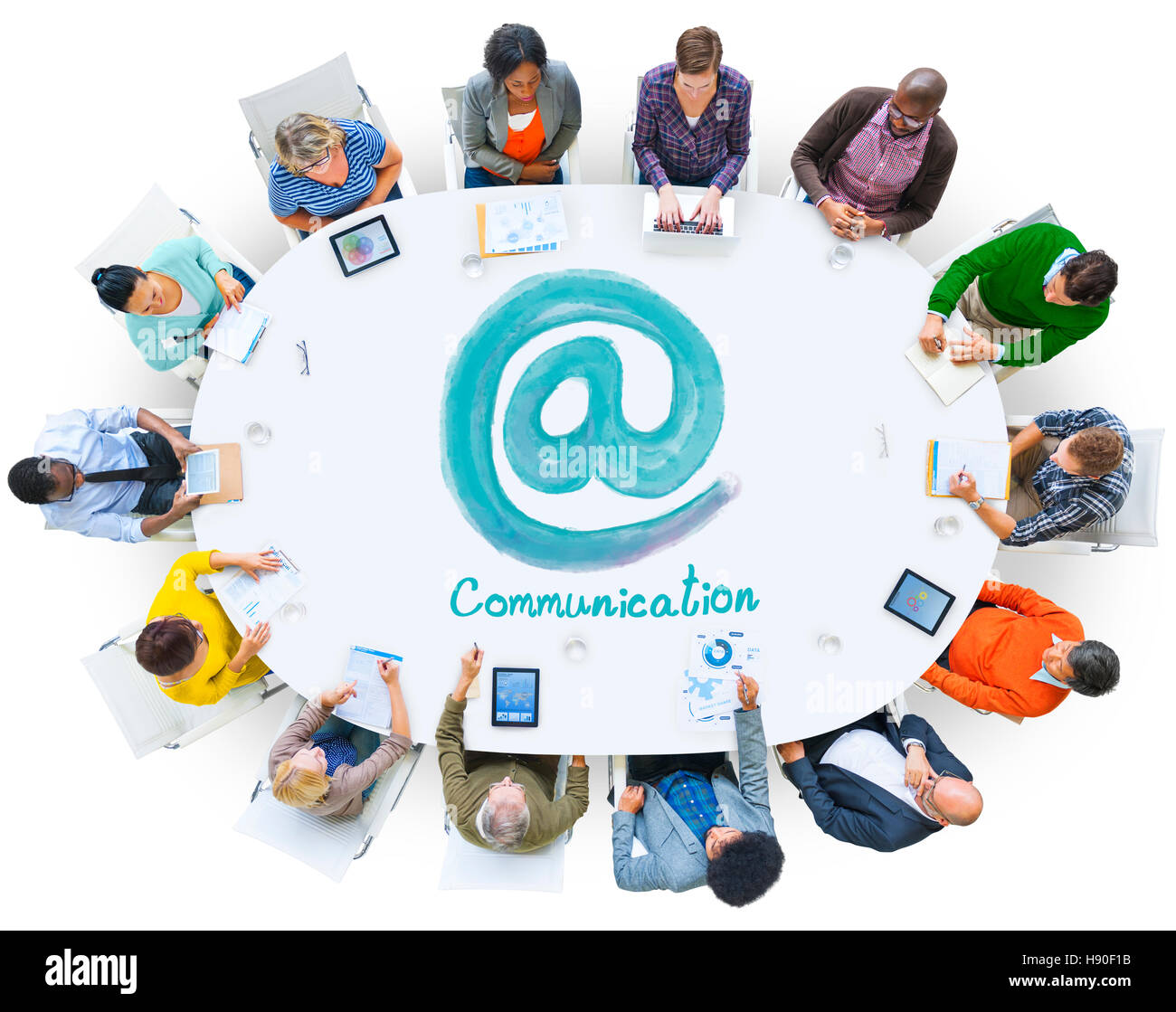 At Sign Communication Contact Connection Concept Stock Photo - Alamy