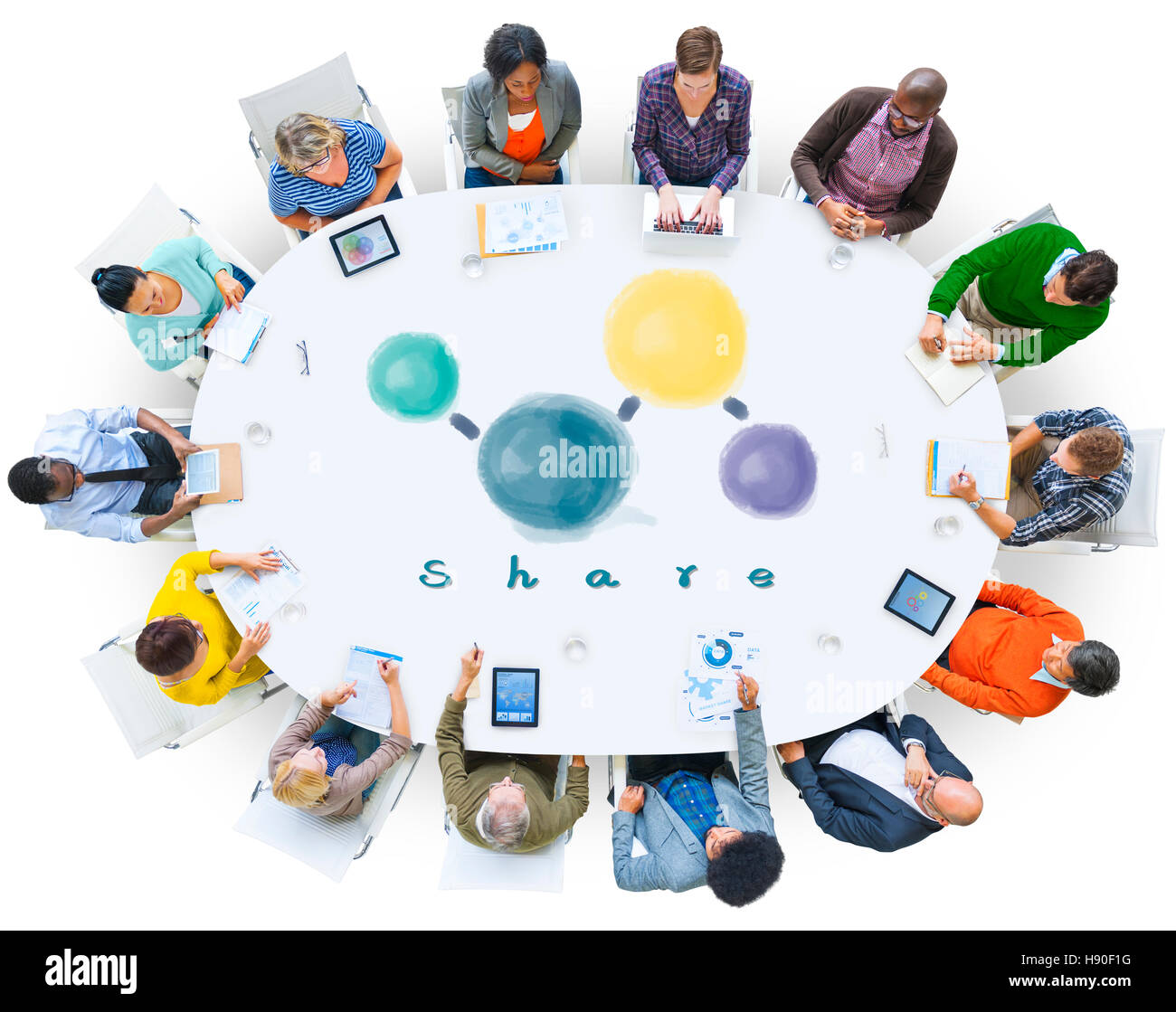 Share Sharing Connecting Network Social Media Concept Stock Photo - Alamy
