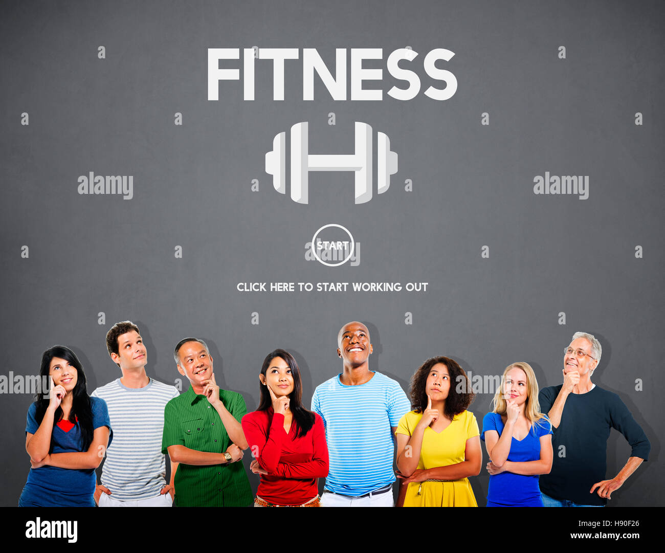 Gym Membership Exercise Weight Icon Concept Stock Photo - Alamy