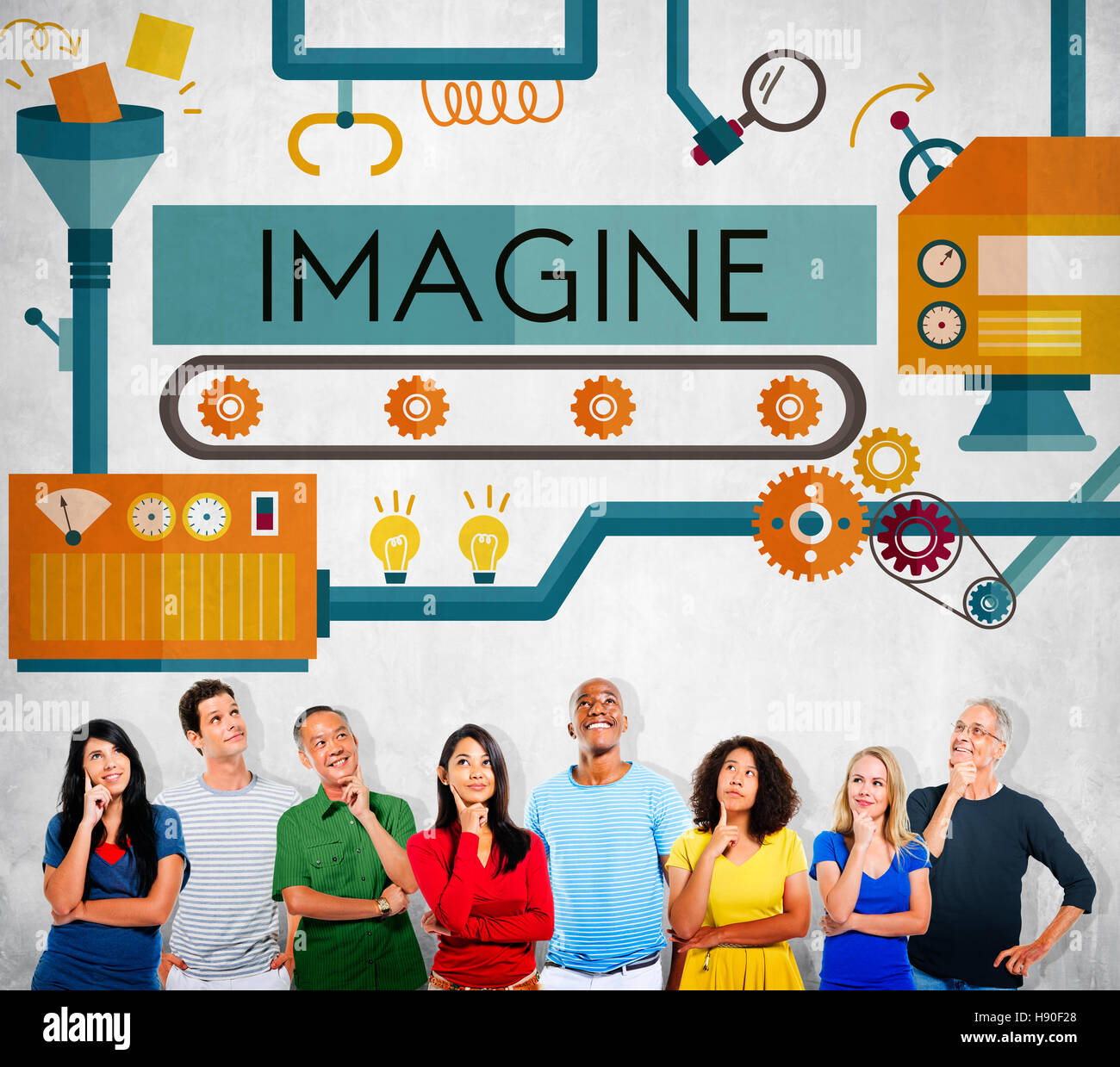 Innovation Ideas Imagine Processing System Concept Stock Photo - Alamy