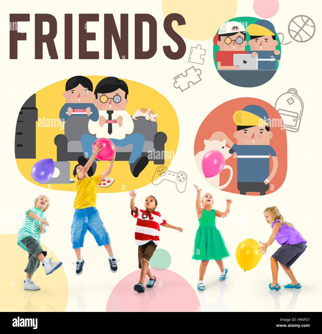 Friends Friendship Activity Leisure Concept Stock Photo - Alamy