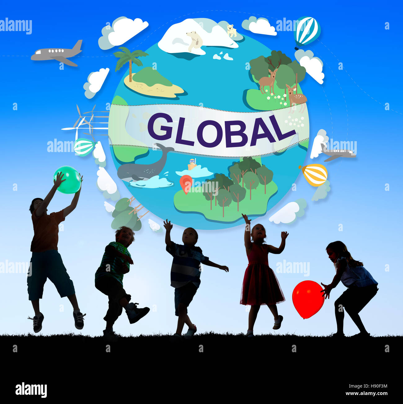 Global Climate Temperature Community Worldwide Concept Stock Photo - Alamy