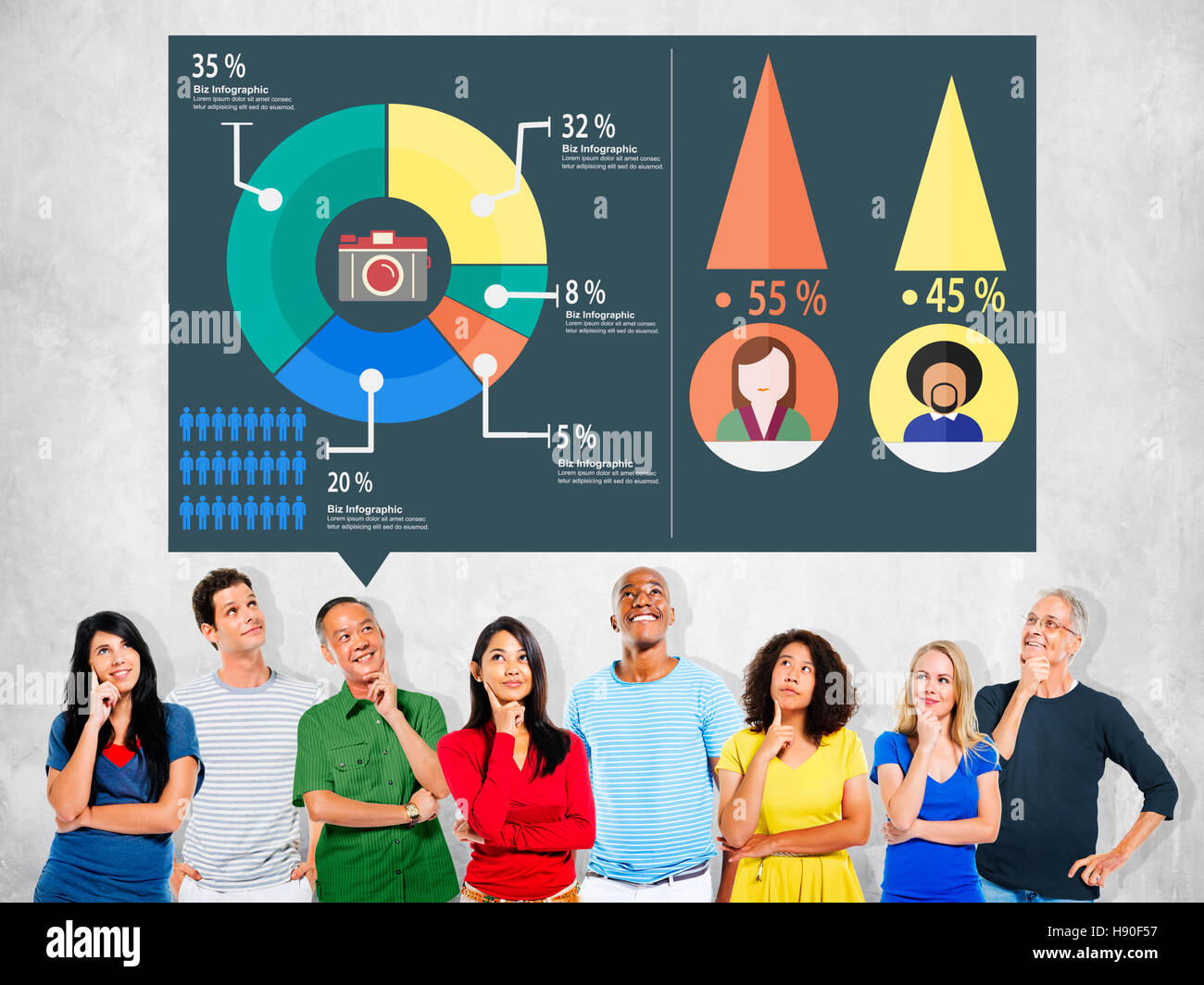 Analysis Analytic Marketing Sharing Graph Diagram Concept Stock Photo ...