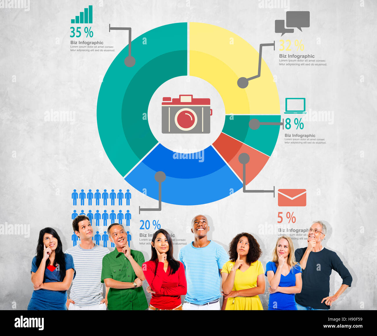 Analysis Analytic Marketing Sharing Graph Diagram Concept Stock Photo ...