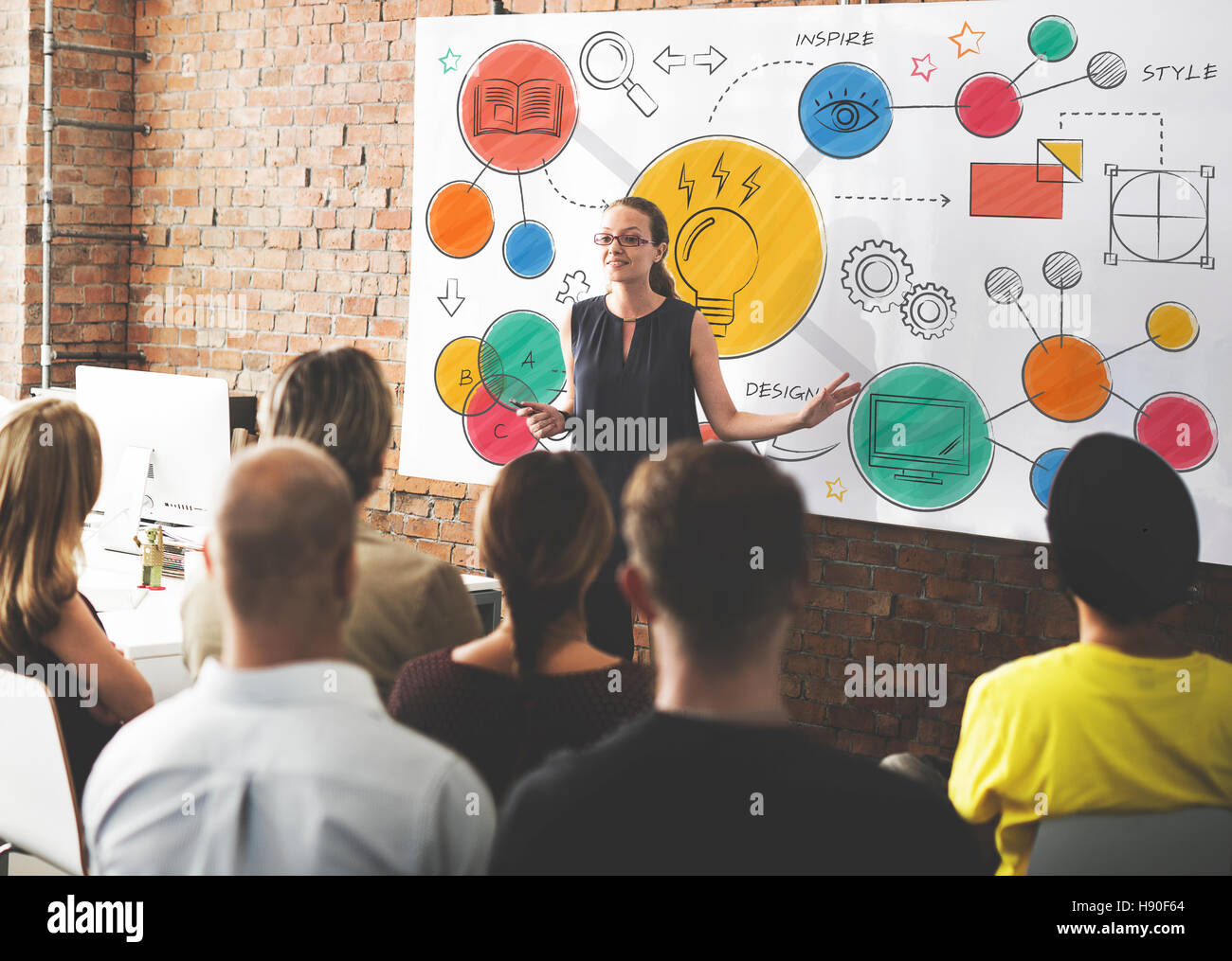 Light Bulb Ideas Creative Diagram Concept Stock Photo - Alamy