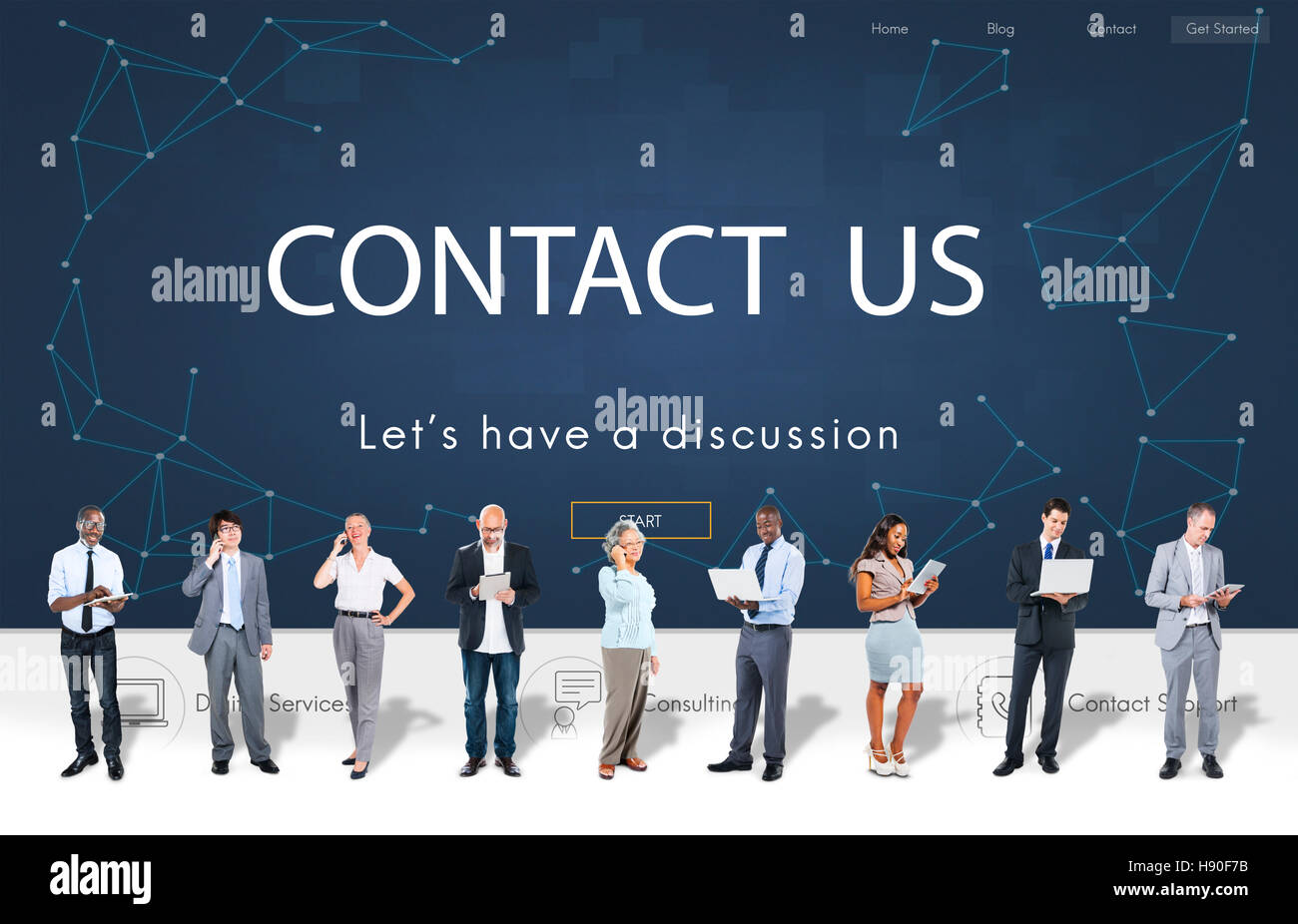 Contact Register Feedback Support Help Concept Stock Photo - Alamy
