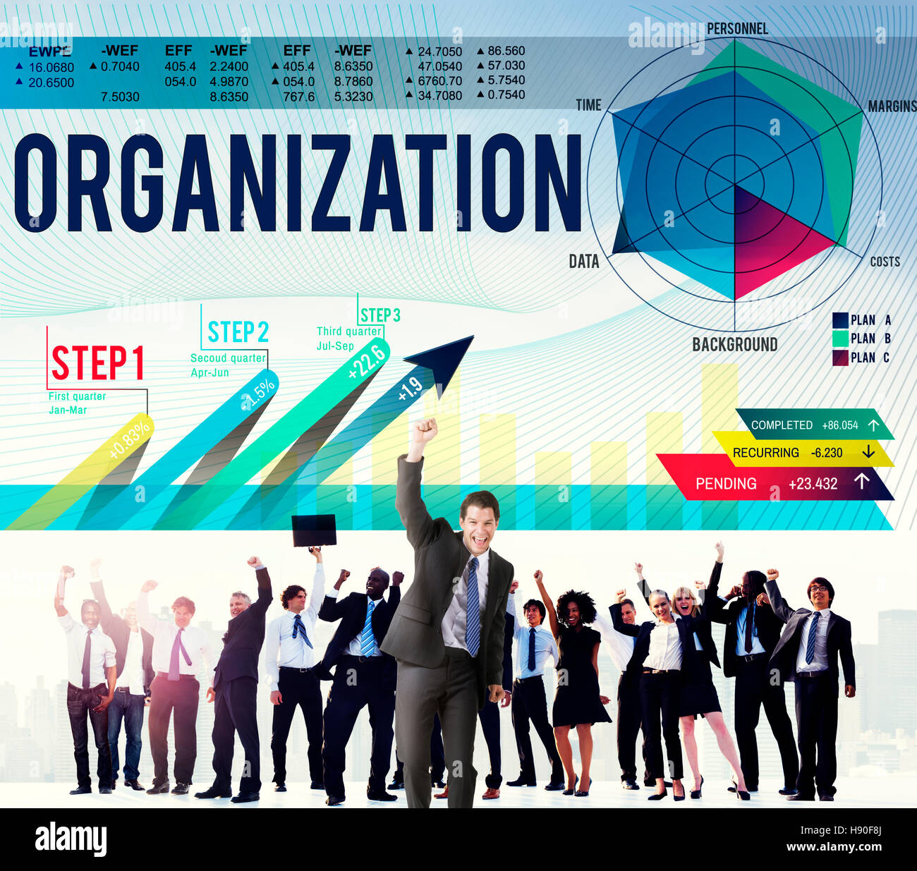 Organization Management Collaboration Team Structure Concept Stock ...