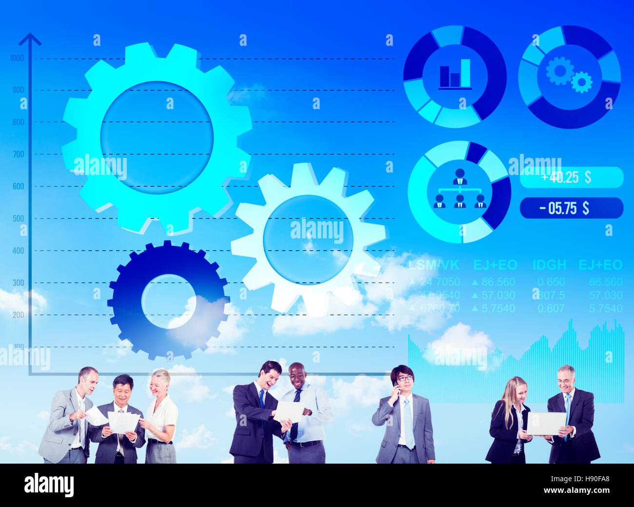 Teamwork Collaboration Strategy Business Marketing Concept Stock Photo ...