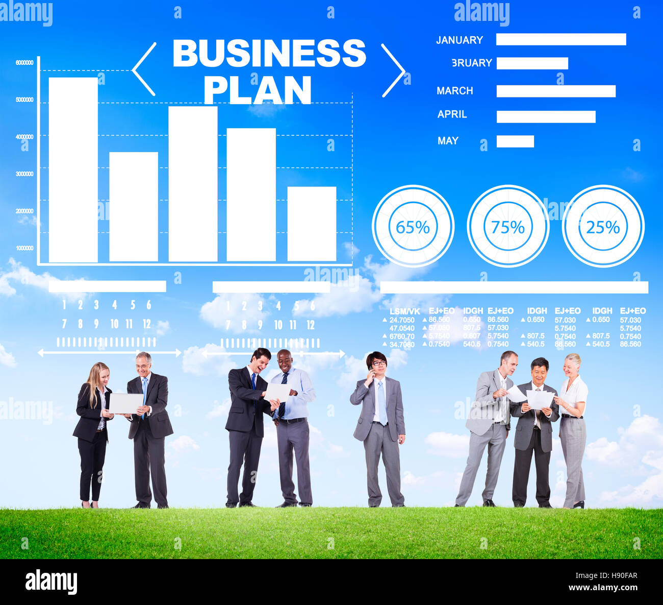 business plan graph brainstorming strategy idea info concept Stock ...