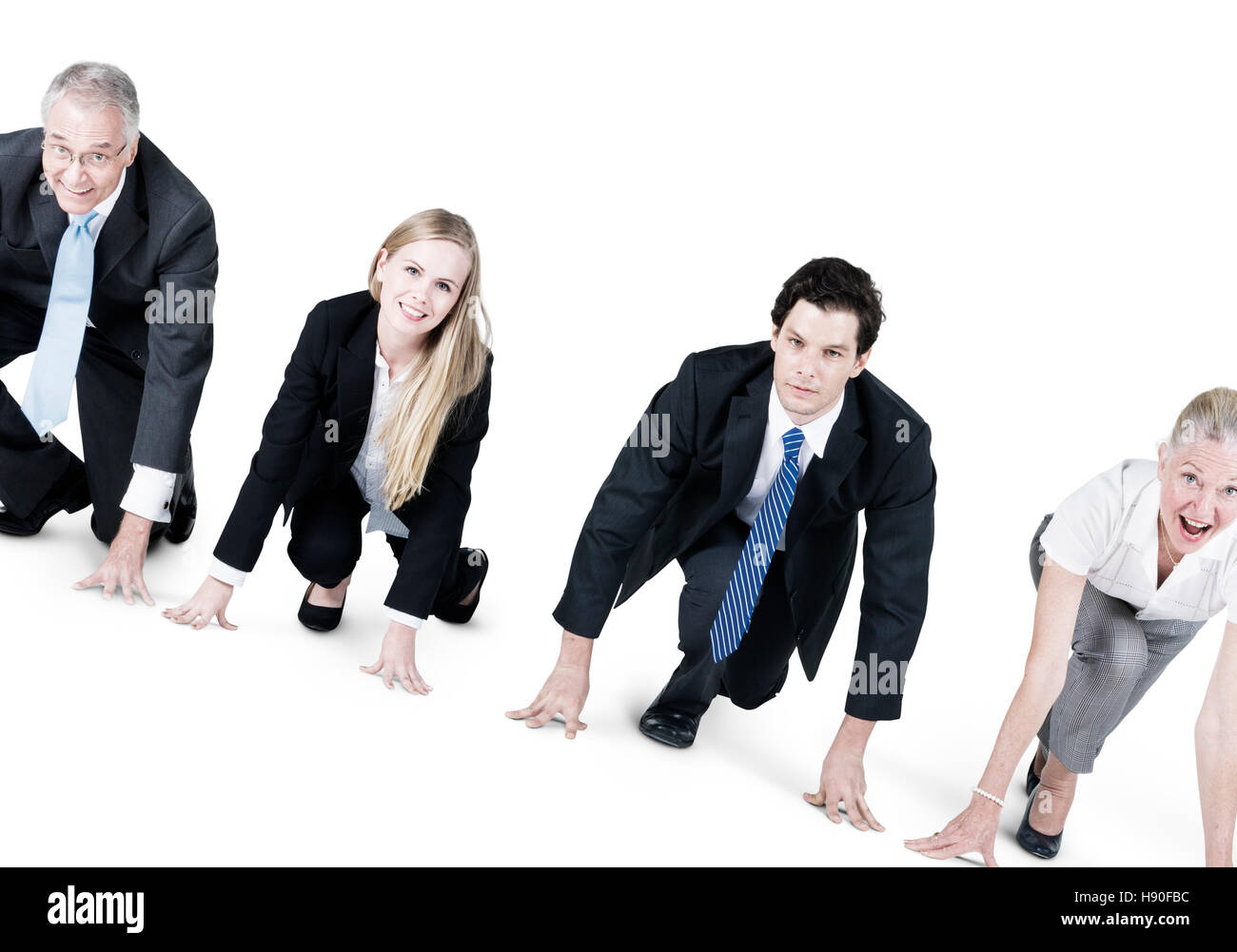 Business People Challenge Competition Startup Concept Stock Photo - Alamy
