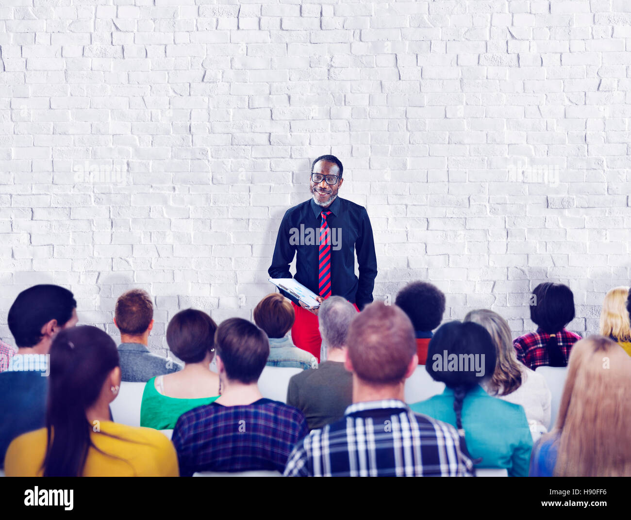 Buisness People Meeting Seminar Audience Team Concept Stock Photo - Alamy