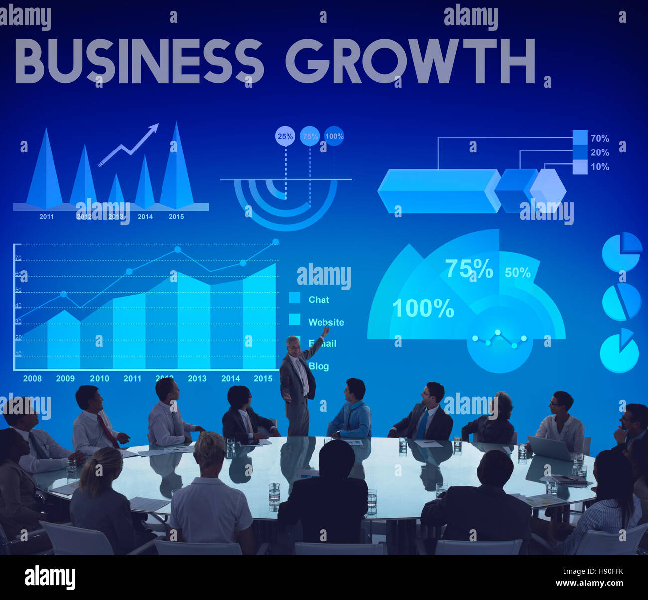Business Growth Analytics Marketing Report Concept Stock Photo - Alamy