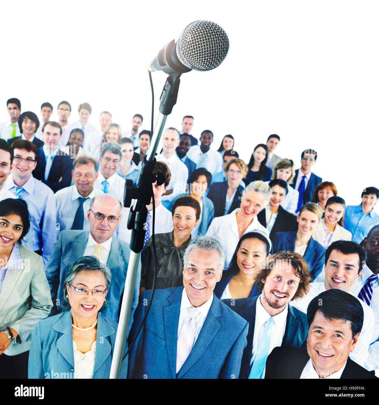 Microphone Conference Meeting Seminar Business People Concept Stock ...