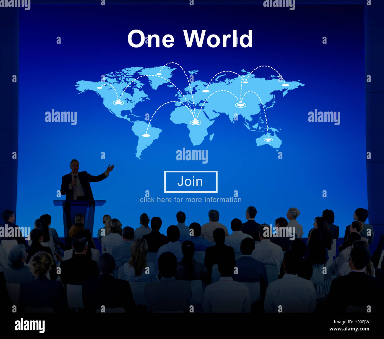 One World Peace Connection Relationship Interconnection Concept Stock ...