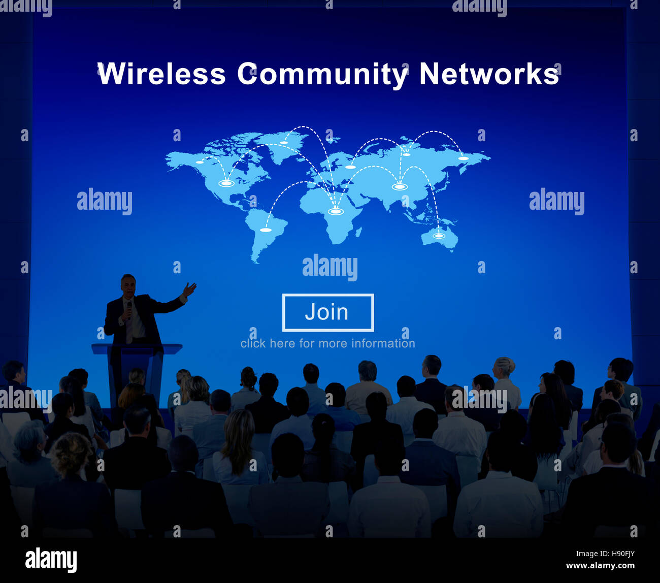 Wireless Community Networks Internet Sharing Concept Stock Photo - Alamy