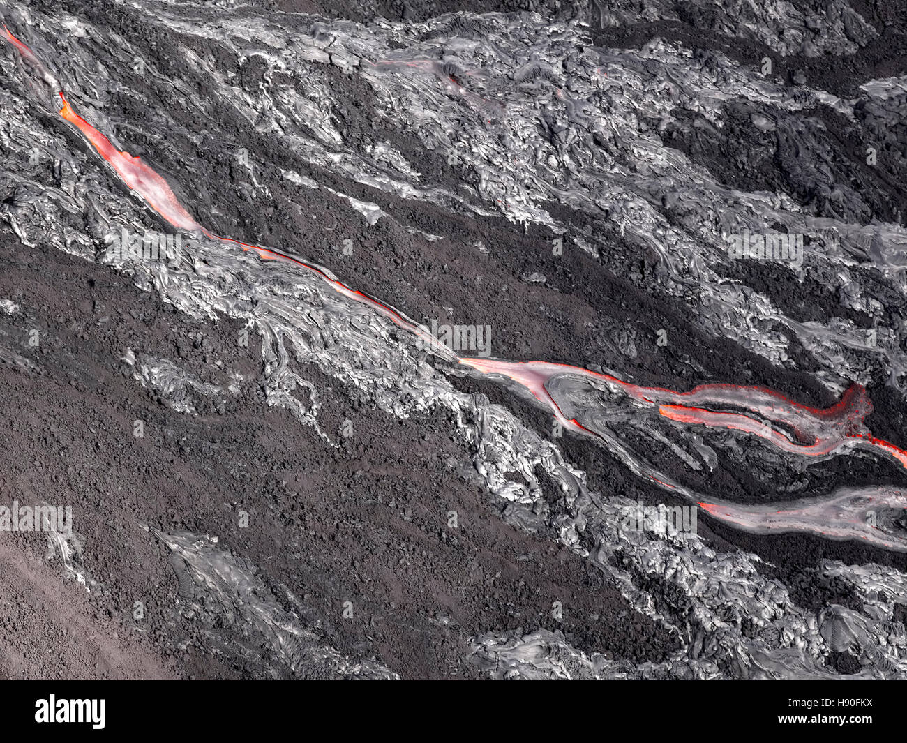 Lava flow at Hawaii Volcano National Park Stock Photo - Alamy