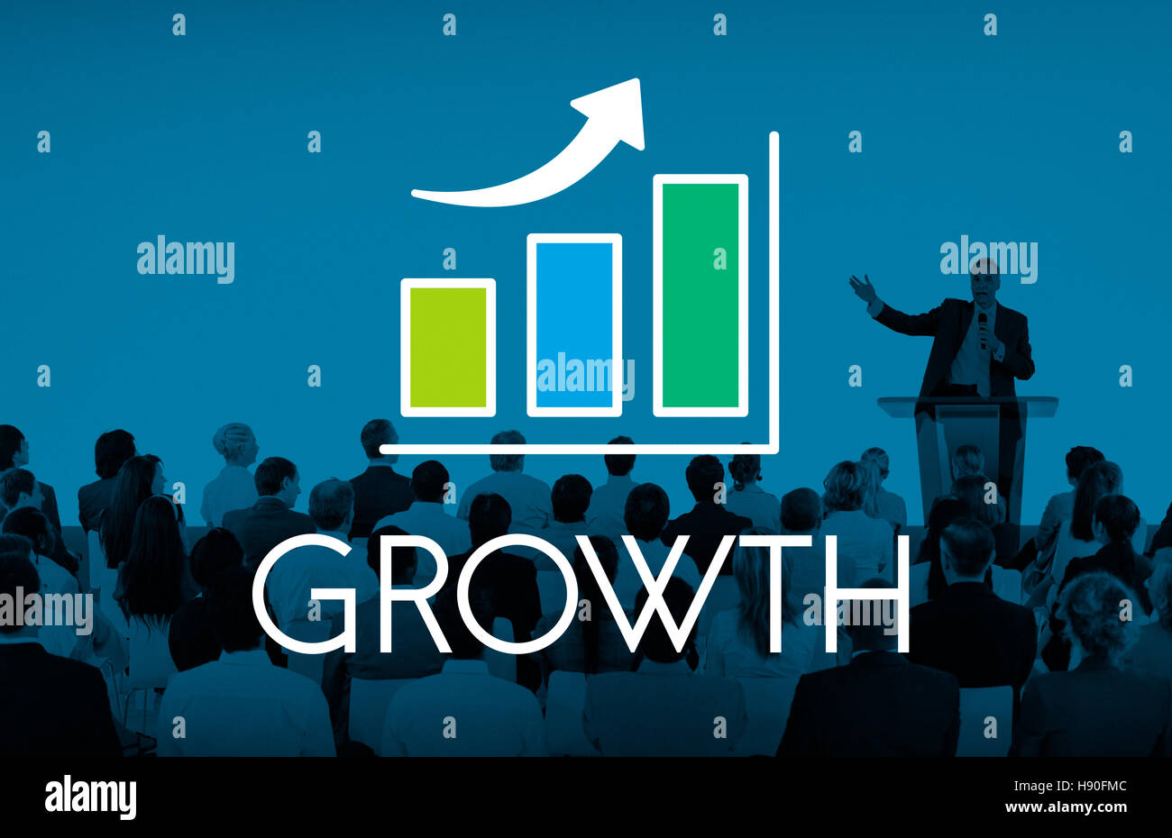 Business Development Growth Bar Chart Concept Stock Photo - Alamy