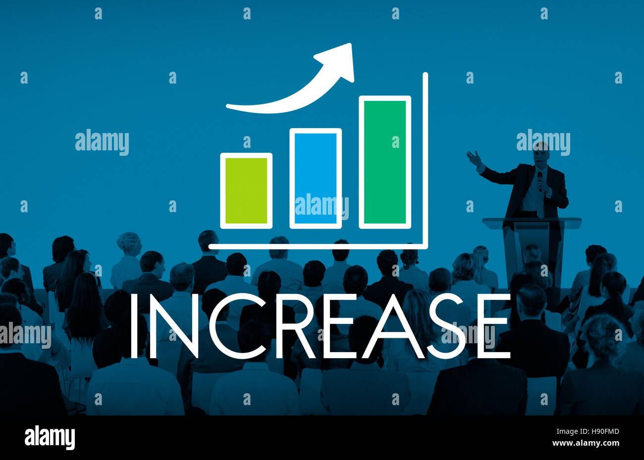 Business Development Growth Bar Chart Concept Stock Photo - Alamy
