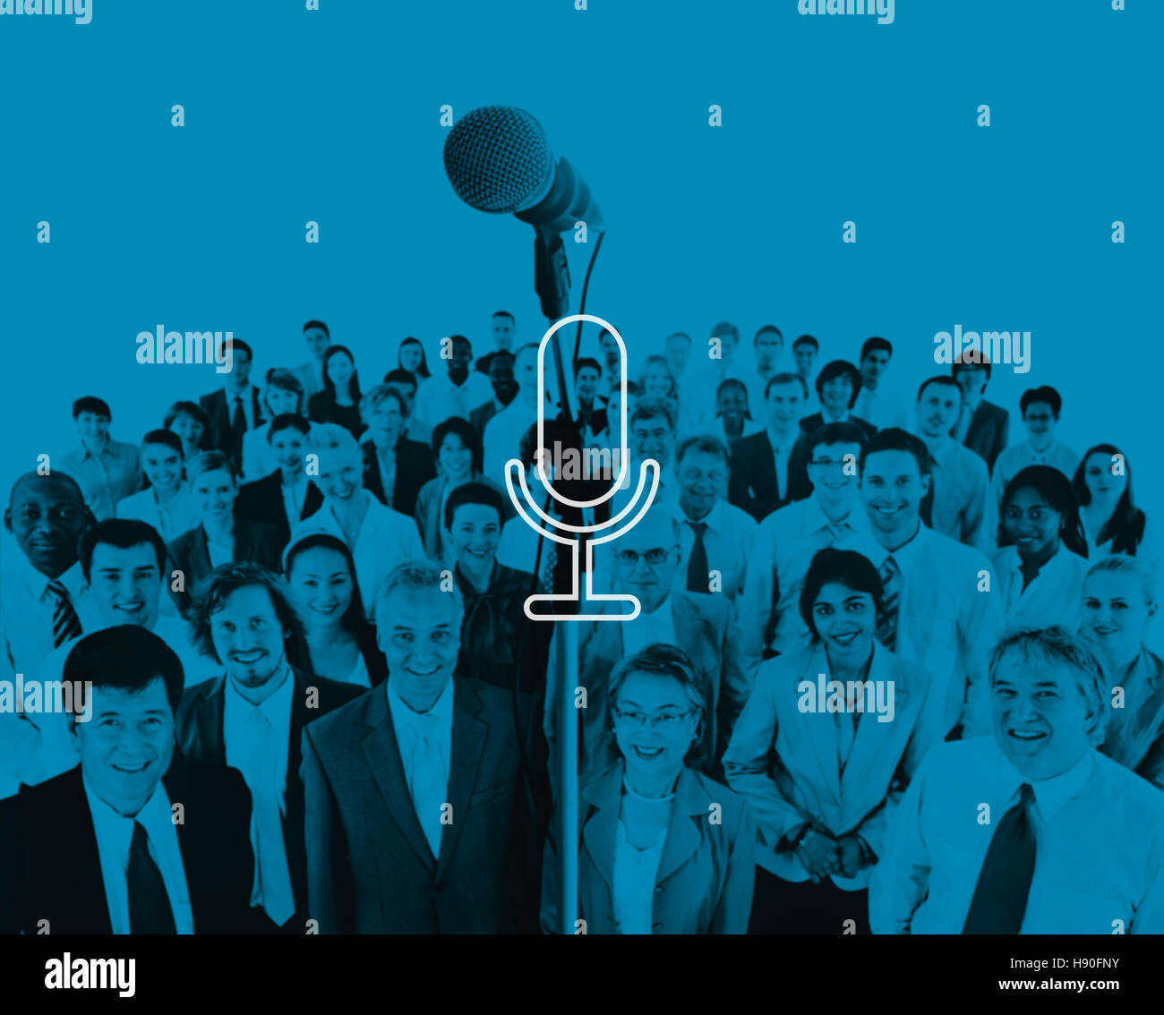 Microphone Announcement Mic Broadcast Recording Speech Concept Stock ...