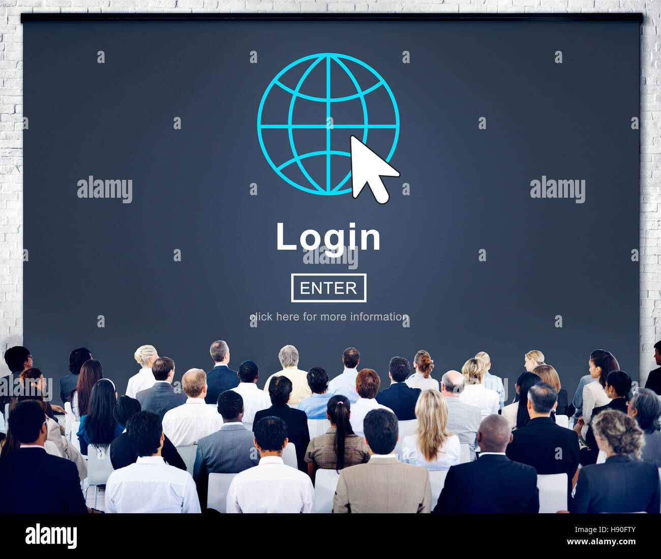 Log In Profile Enter Global Icon Concept Stock Photo - Alamy