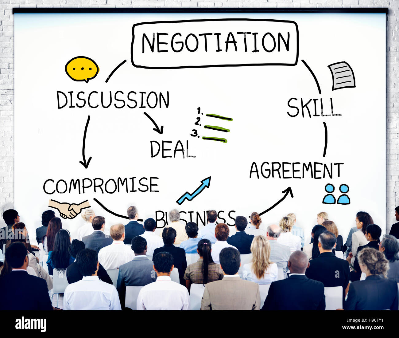 Negotiation Cooperation Discussion Collaboration Contract Concept Stock ...