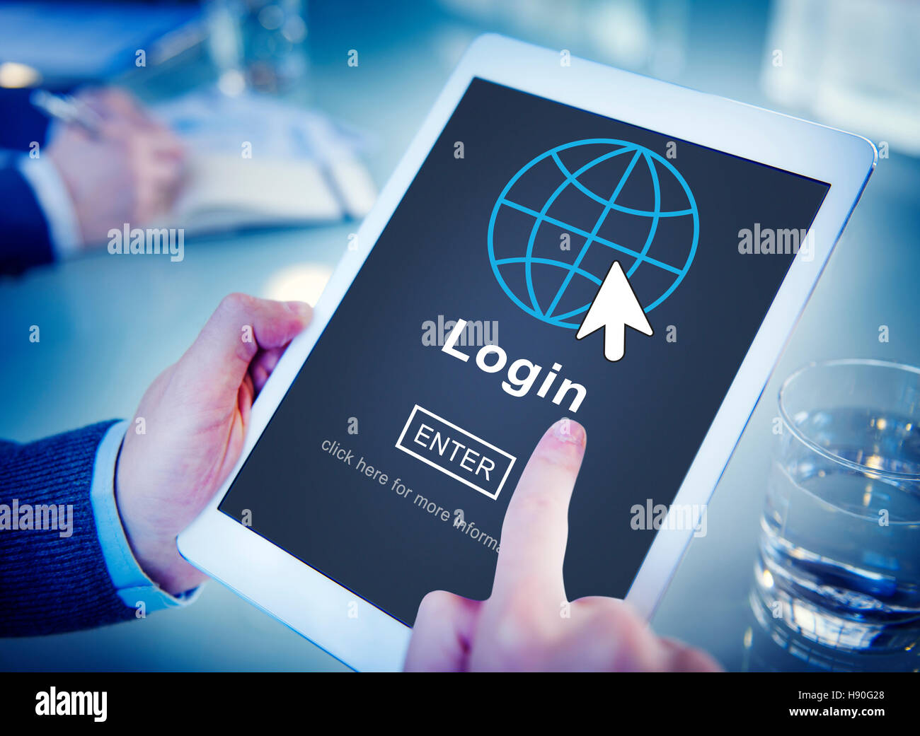 Log In Profile Enter Global Icon Concept Stock Photo - Alamy