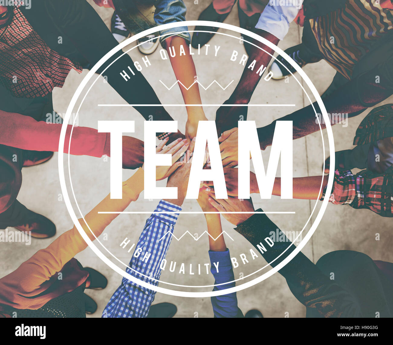 Teamwork Team Building Cooperation Relationship Concept Stock Photo - Alamy