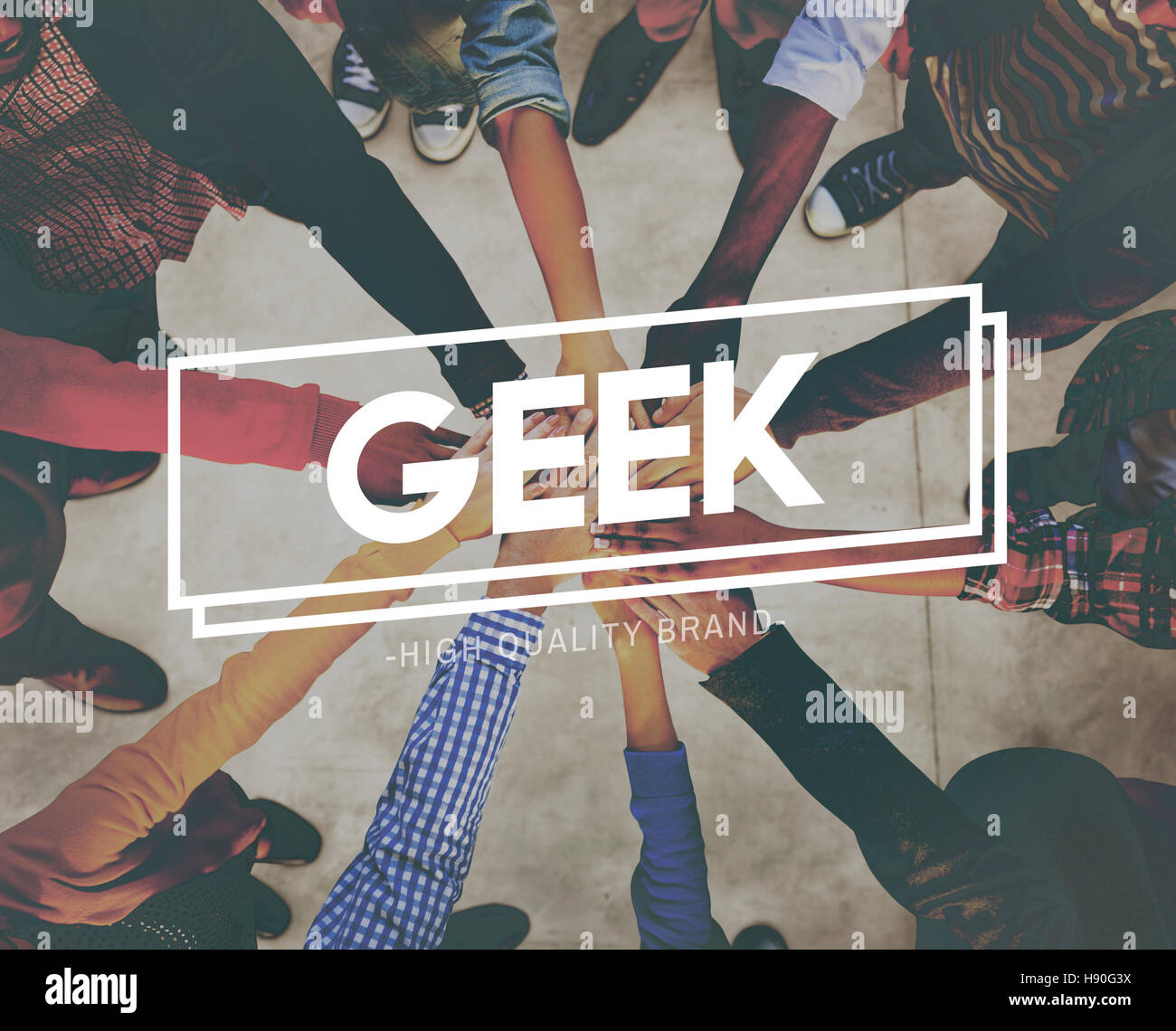 Geek Funny Geeky Nerd Peculiar Different Awkward Concept Stock Photo ...