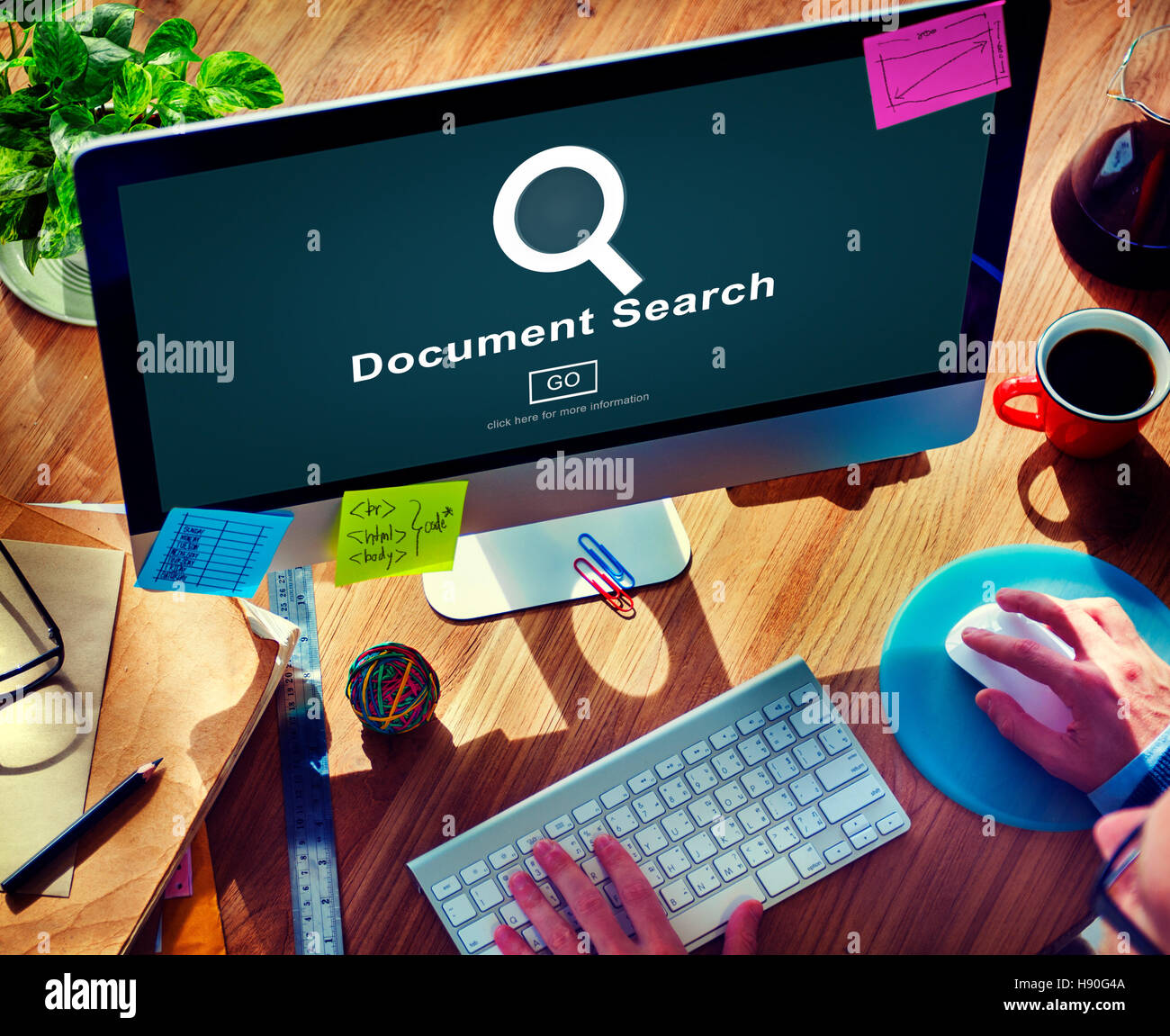 Document Search Finding Forms Inspect Letters Concept Stock Photo - Alamy