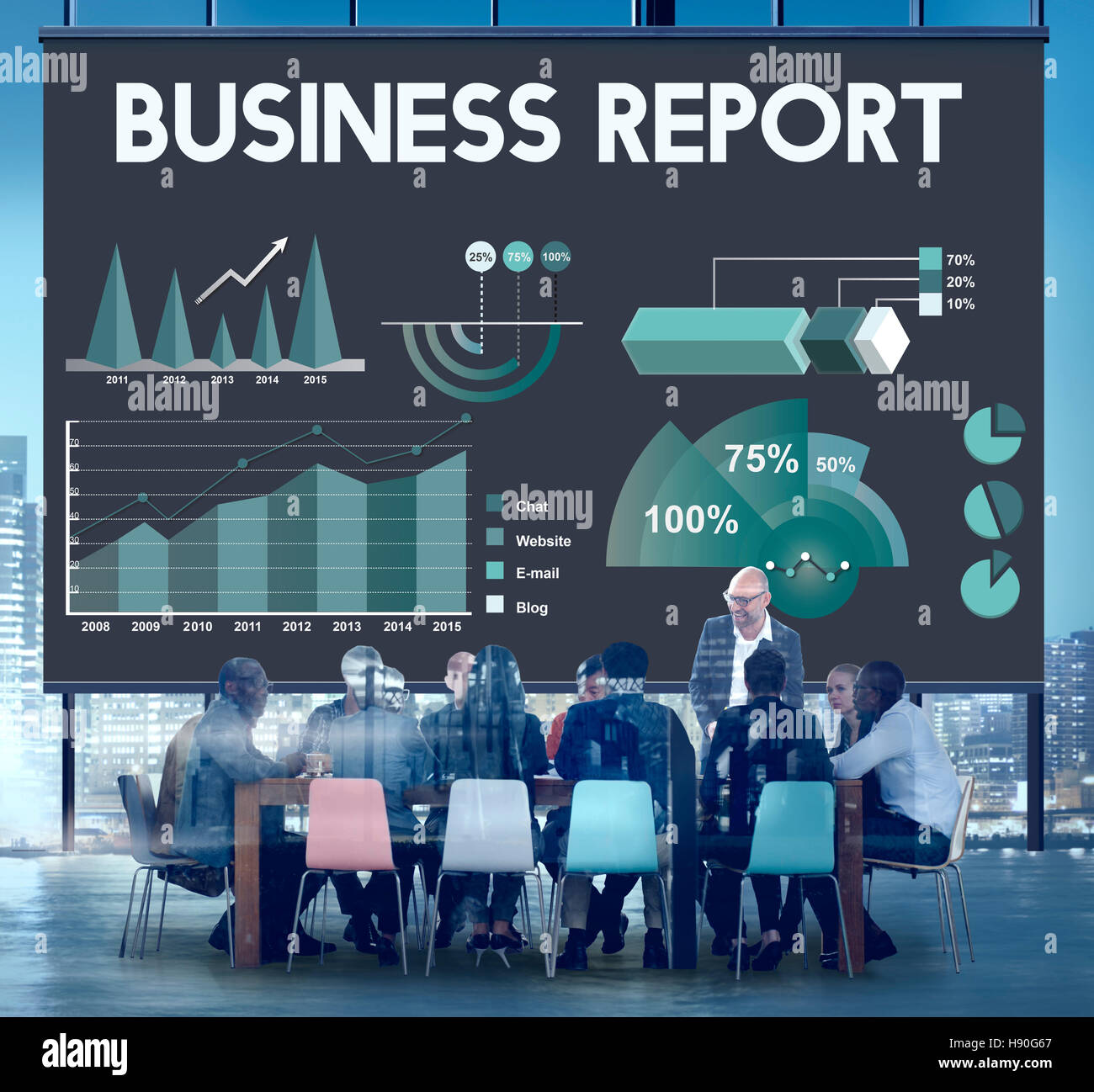 Business Report Analytics Marketing Report Concept Stock Photo - Alamy
