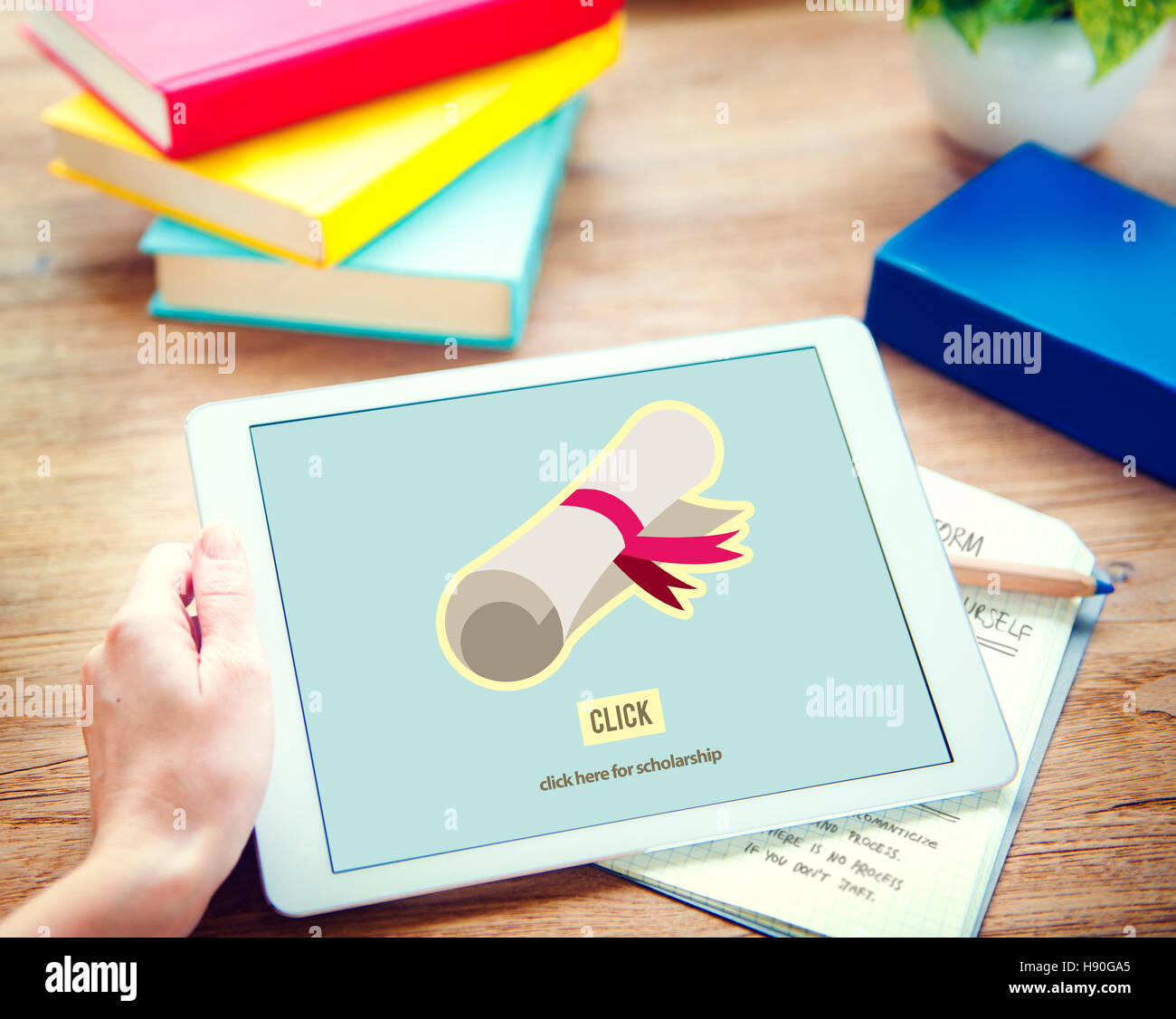 Diploma Sertificate Graduation Document Award Concept Stock Photo - Alamy